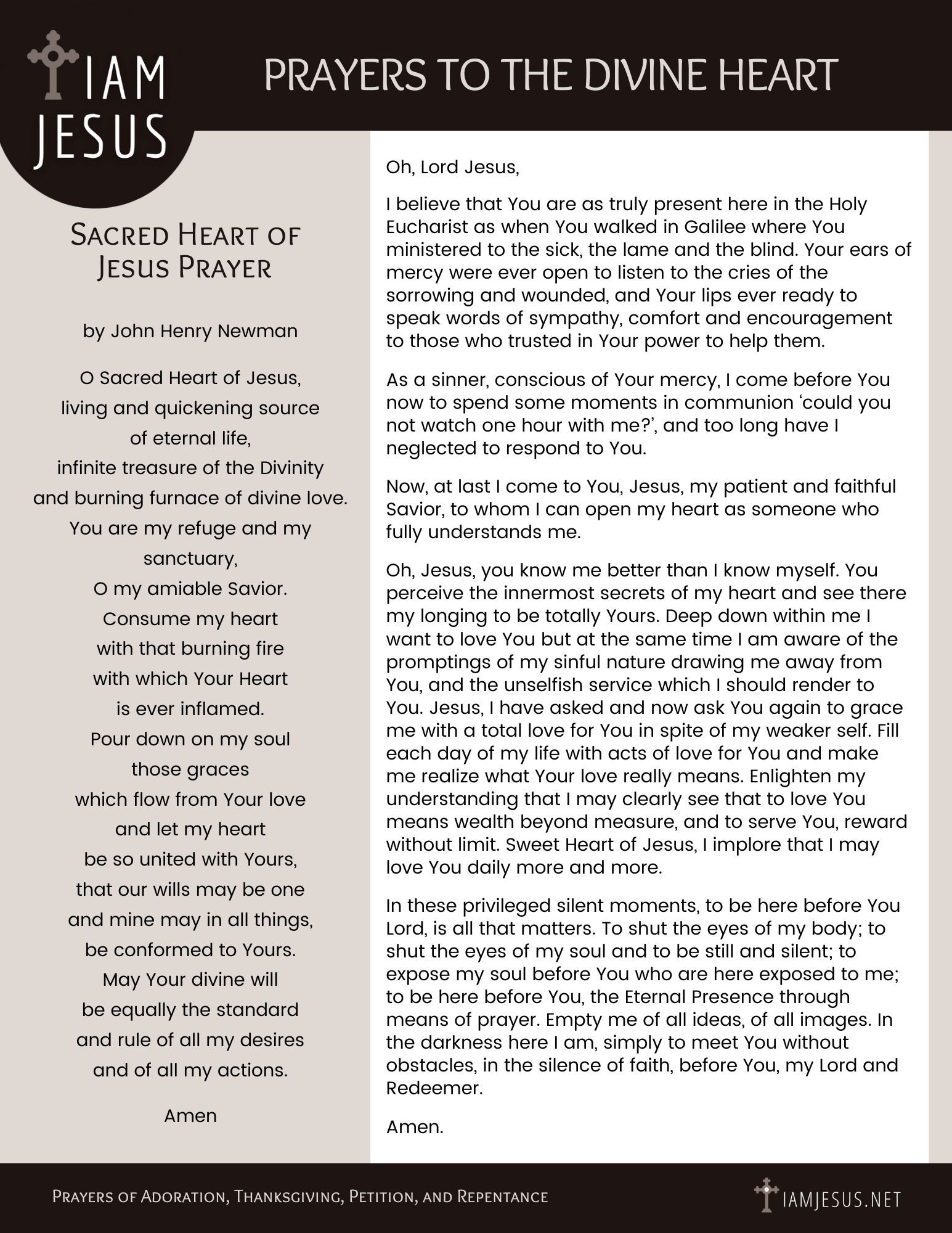 Consecration Prayer to the Sacred Heart of Jesus – I Am Jesus